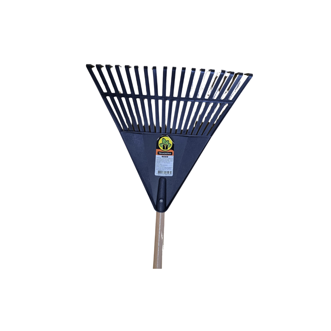 Tramontina Garden Rake – 18 Teeth – Plastic Head with 120 cm Wooden ...